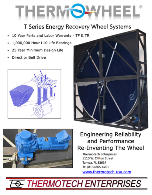 Thermotech TF| HVAC Energy Recovery | Enthalpy Recovery Wheels
